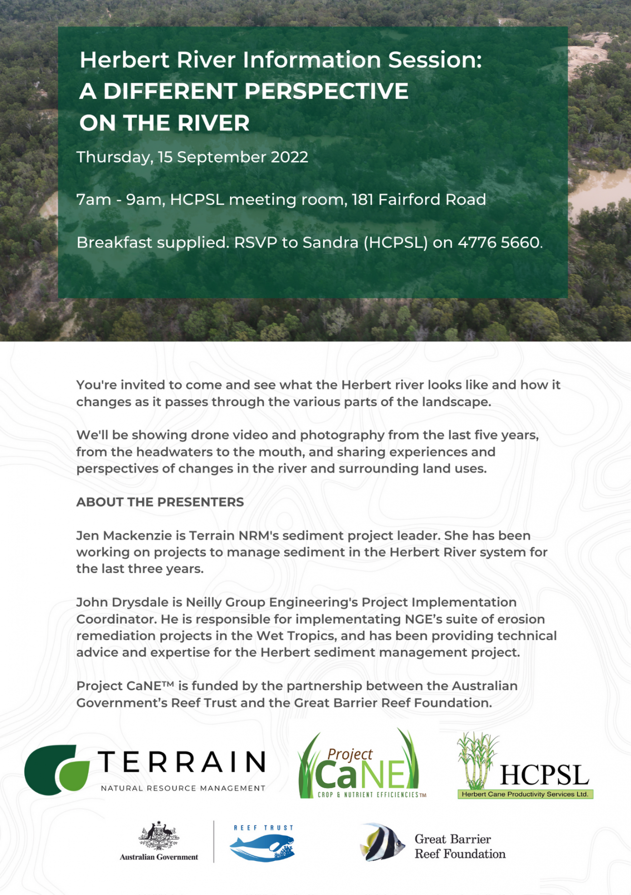 A Different Perspective on the River: Herbert River Info Session | HCPSL